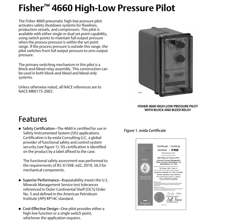 Fisher ™ 4660 High-Low Pressure Pilot - 北京中明宝丽科技有限公司